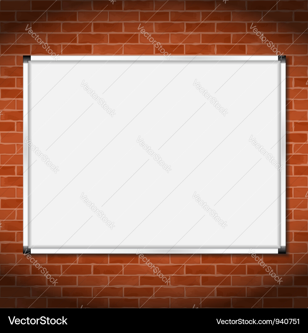 Brick Wall Advertising Board Royalty Free Vector Image