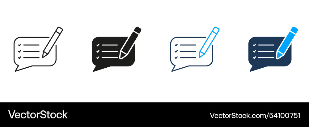 Customer feedback message line and silhouette icon