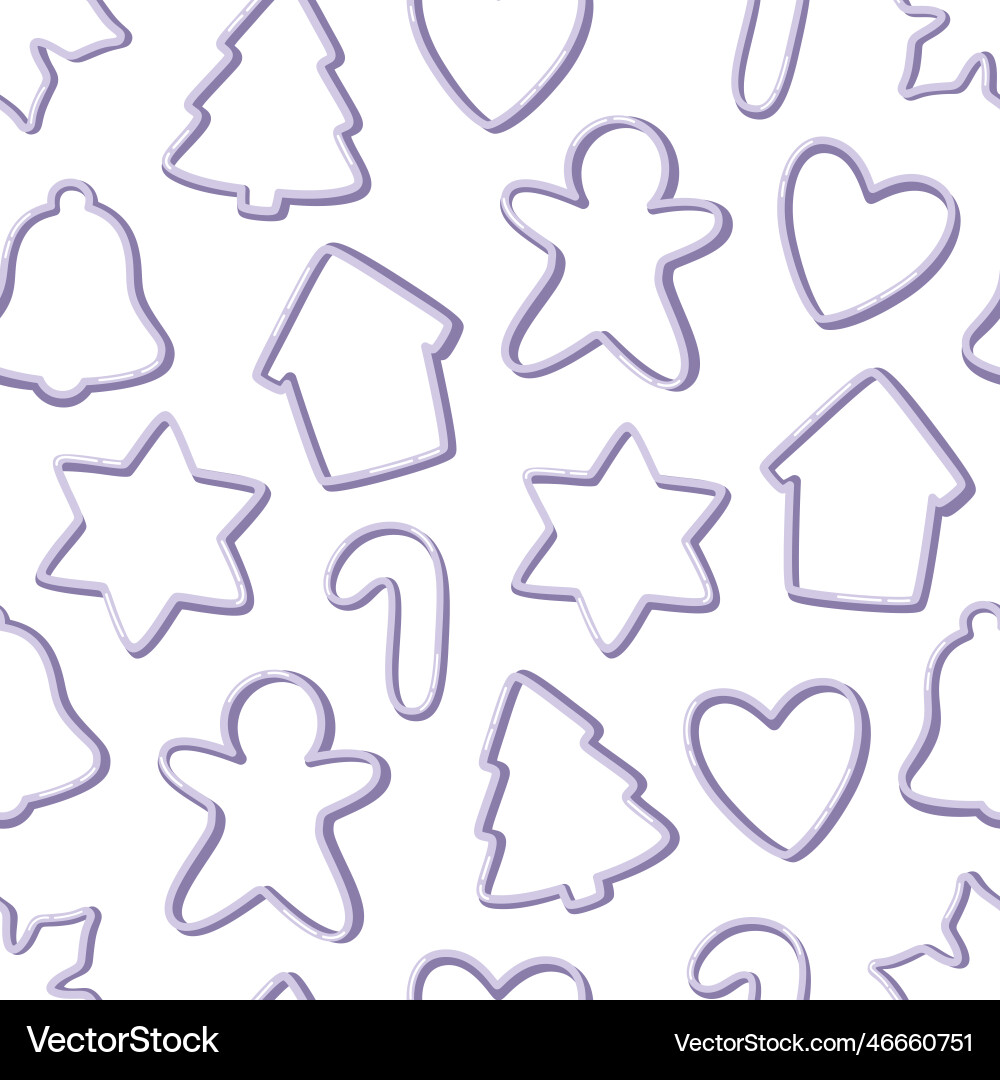 Form for cutting gingerbread seamless pattern Vector Image Form for cutting gingerbread seamless pattern Vector Image