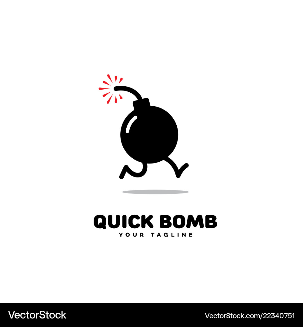 Quick bomb logo Royalty Free Vector Image - VectorStock