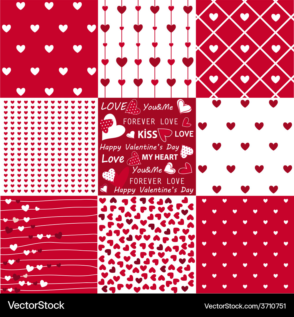 Valentines Day Heart Pattern Royalty Free Vector Image
