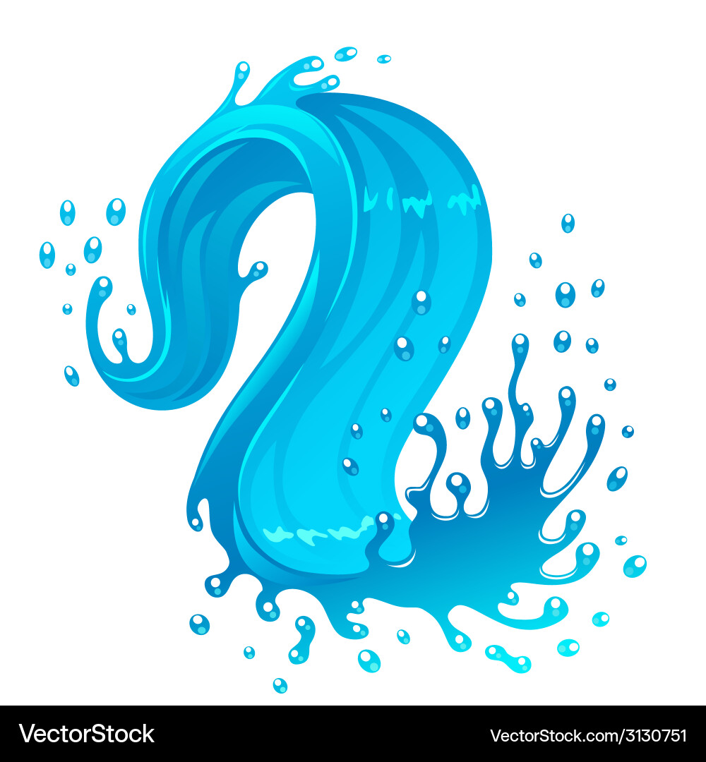 Water wave Royalty Free Vector Image - VectorStock