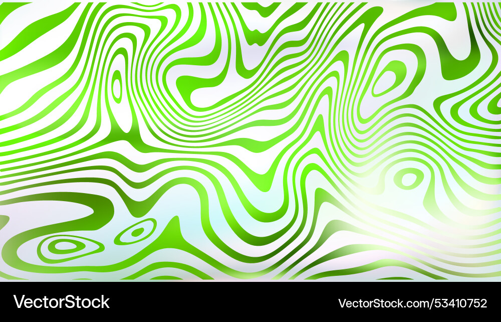 Abstract white green fluid swirl bg liquid line Vector Image