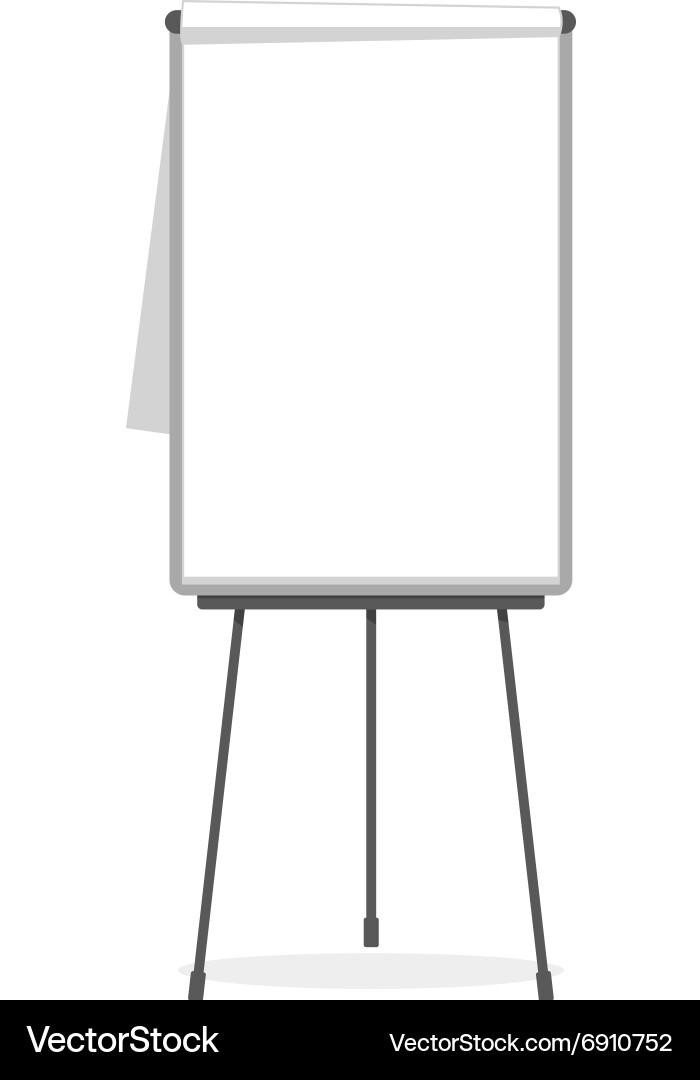 Blank Flipchart Template Royalty Free Vector Image