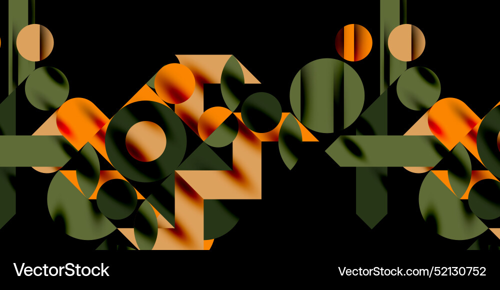 Colorful simple dynamic geometric forms circles Vector Image