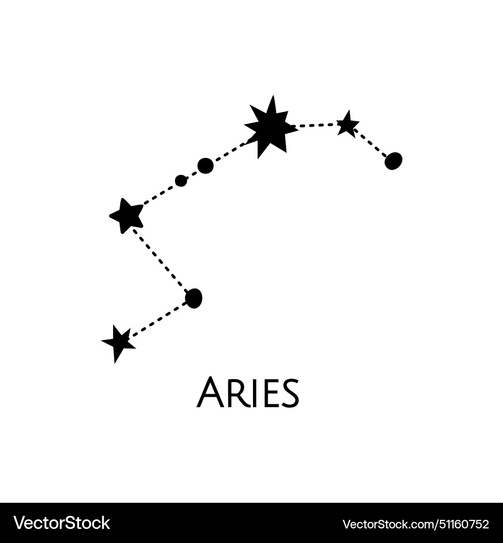 Constellation zodiac sign Royalty Free Vector Image