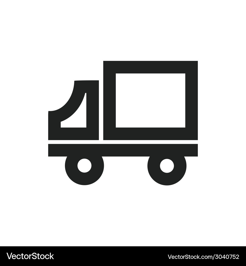 Delivery truck symbol Royalty Free Vector Image