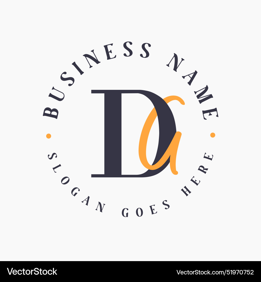 Elegant letter da initials logo for corporate Vector Image