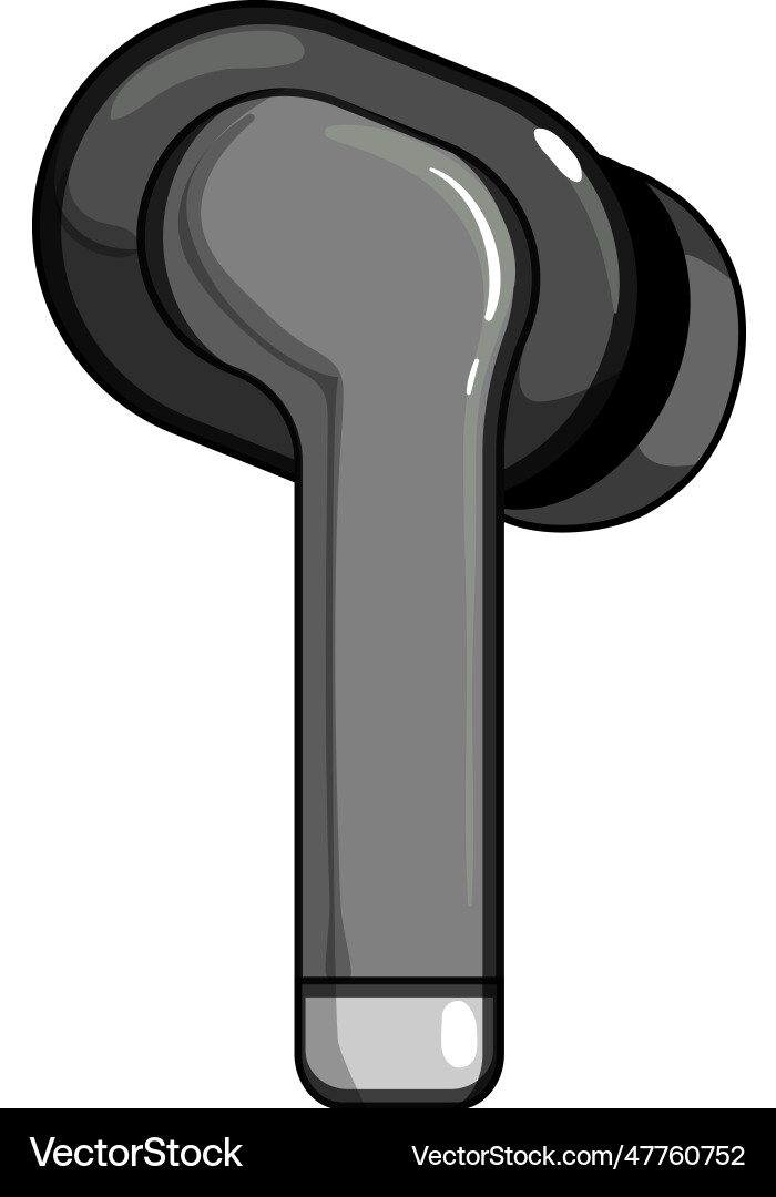 Equipment wireless earphones cartoon Royalty Free Vector