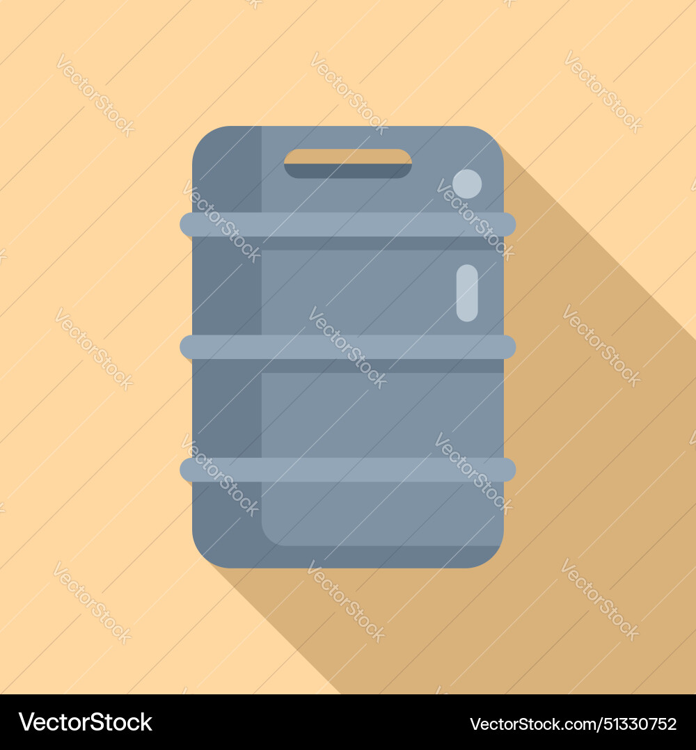 Flat design icon of a beer keg Royalty Free Vector Image