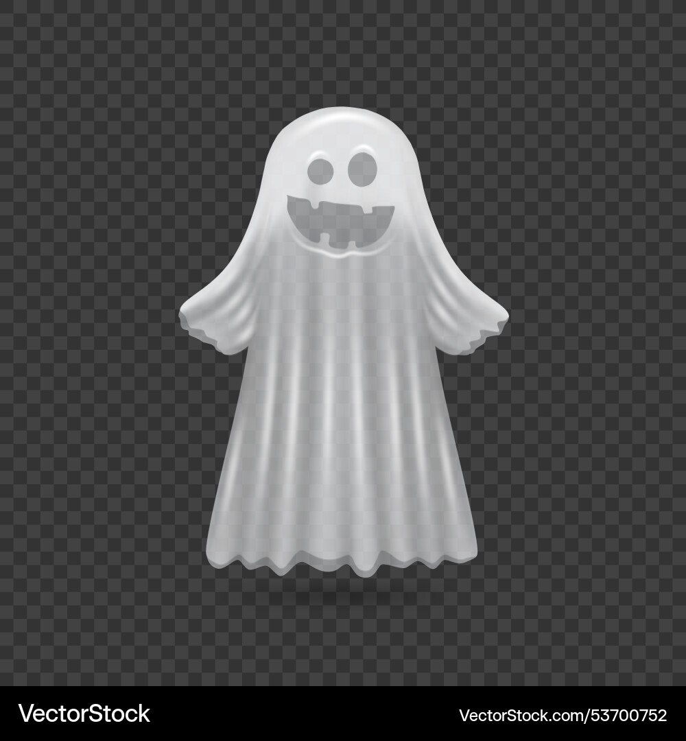 Ghost halloween with spooky laughter smile Vector Image