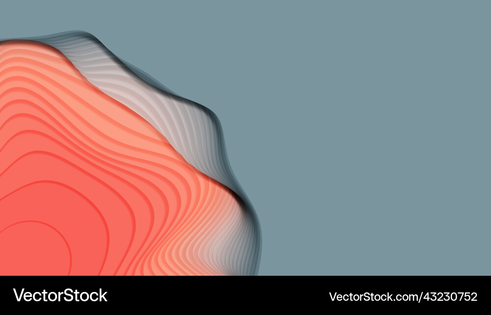 Graue bis rote Papierschichten 3d abstrakter Gradient