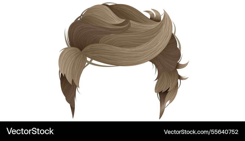 Hand drawn trendy man hairstyle Royalty Free Vector Image