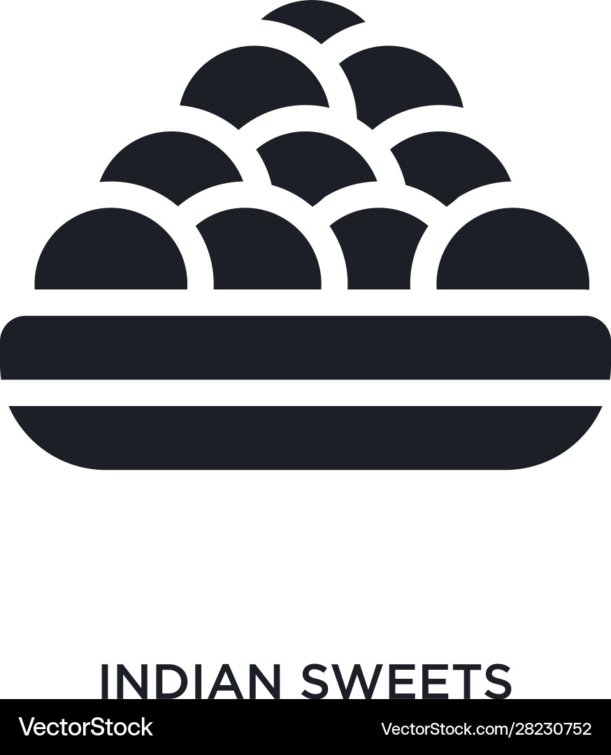 Indian sweets isolated icon simple element from Vector Image