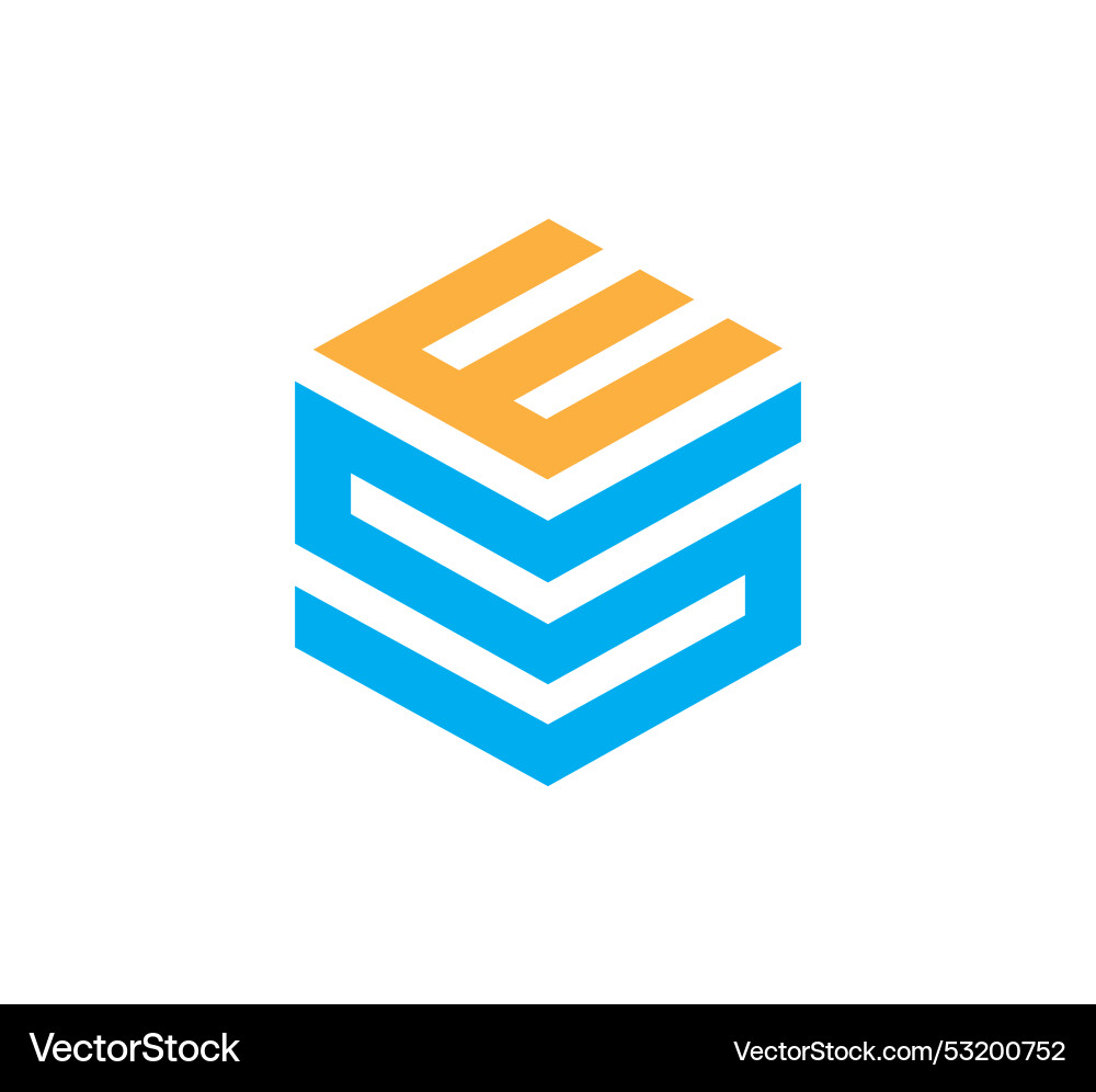 Initial se letter logo design template Royalty Free Vector