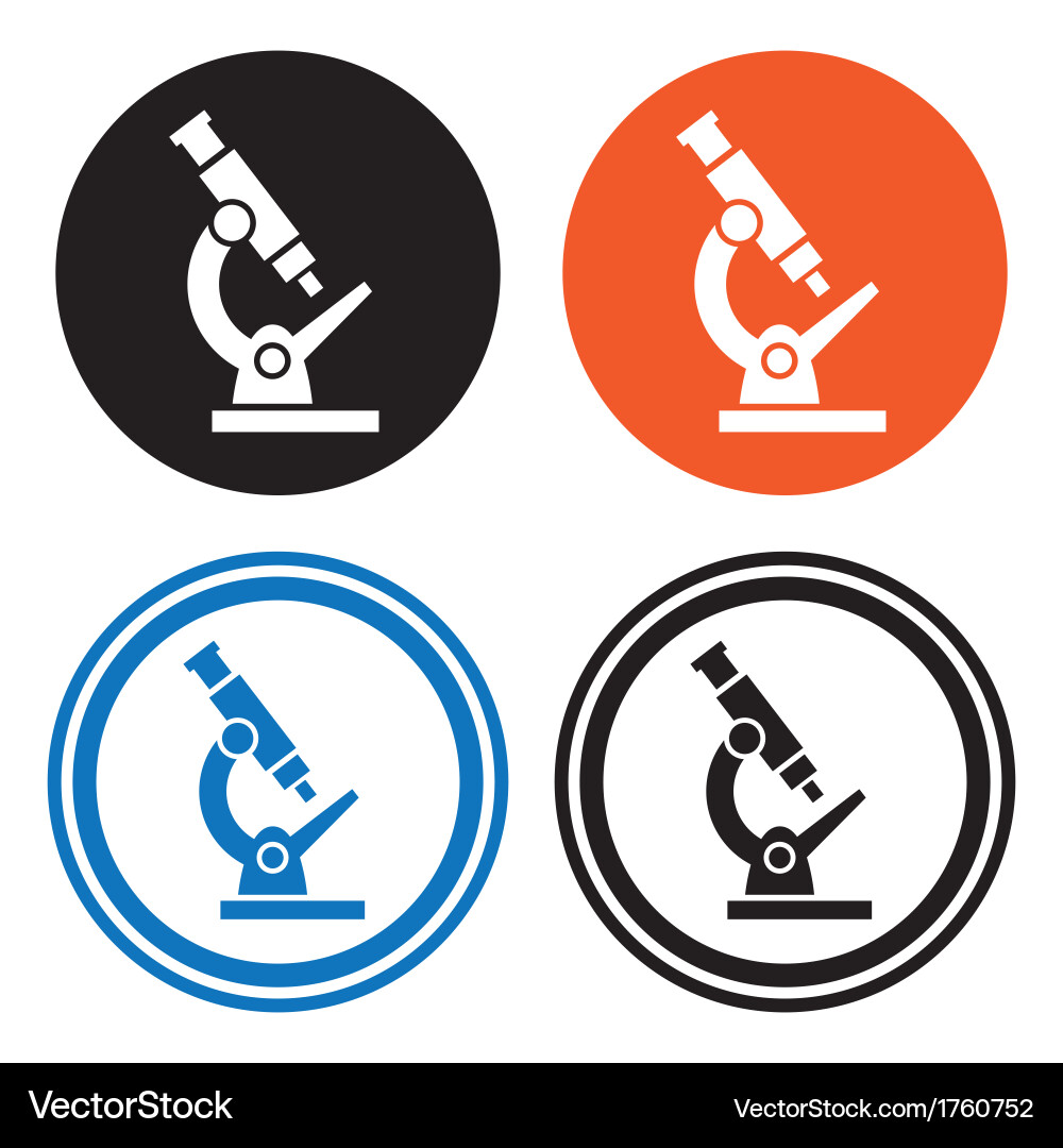 Mikroskop Icons Lizenzfreies Vektorbild - VectorStock