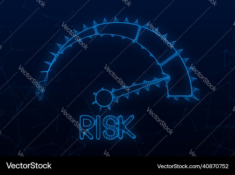 Risiko-Icon auf dem Tacho High Meter Lizenzfreier Vektor