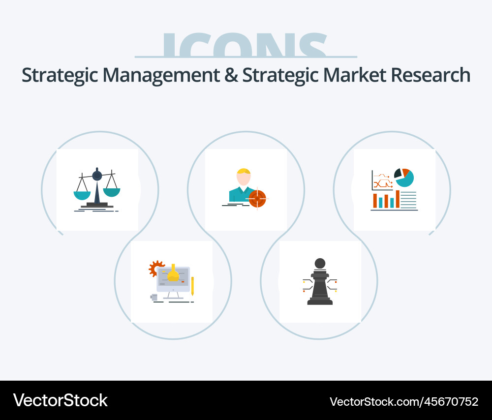 Strategic management and market Royalty Free Vector Image