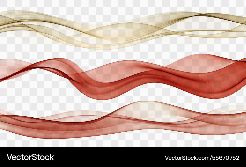 Transparent flow of wavy lines abstract wave Vector Image