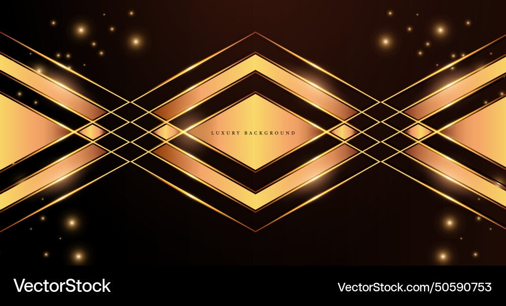 Abstract geometric background design in gold Vector Image