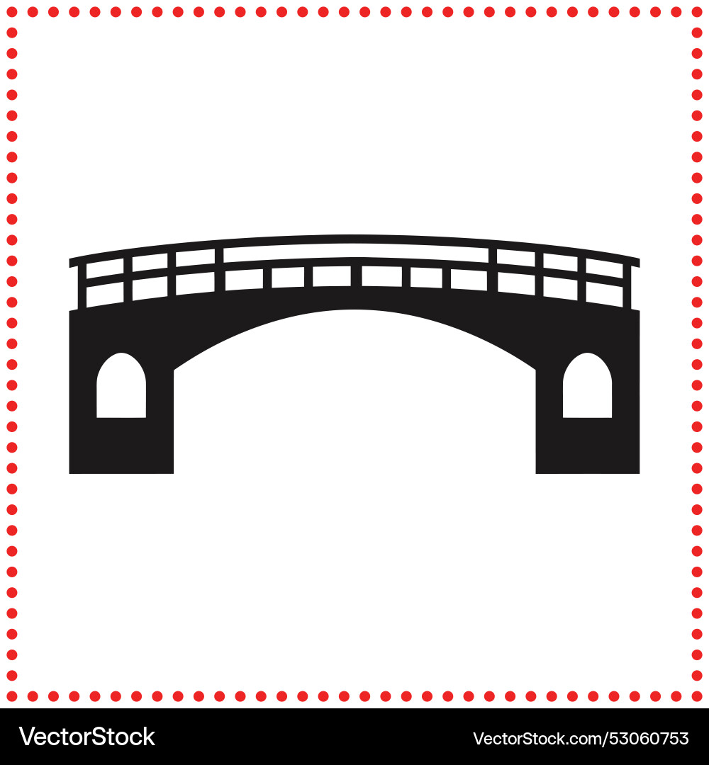 Minimalist bridge silhouette perfect Royalty Free Vector