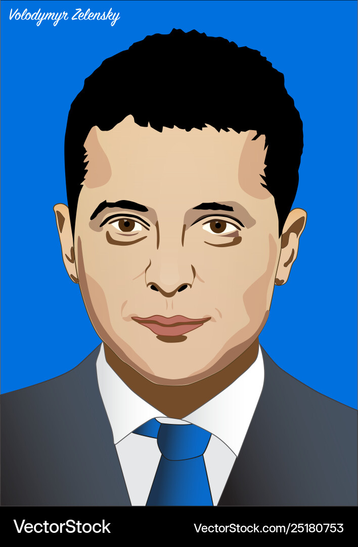 President volodymyr zelensky Royalty Free Vector Image