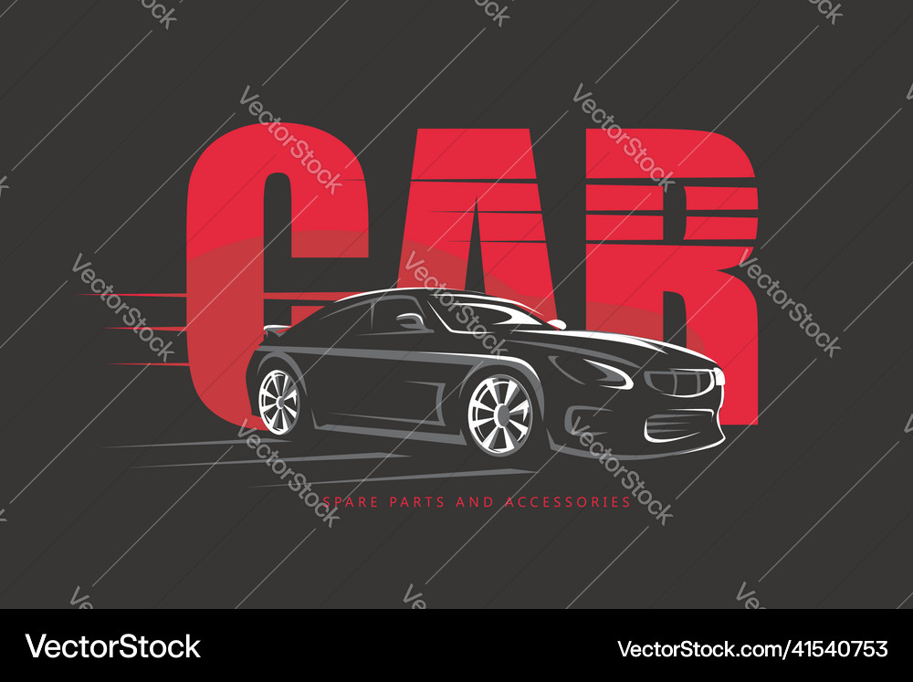 Race car symbol logo or emblem template stylized Vector Image