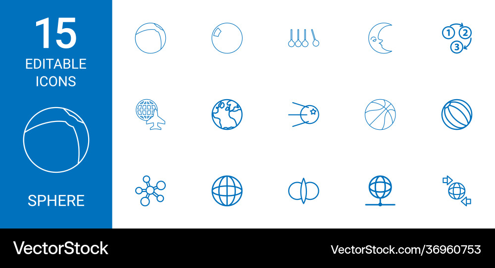 Sphere Icons Lizenzfreies Vektorbild - VectorStock