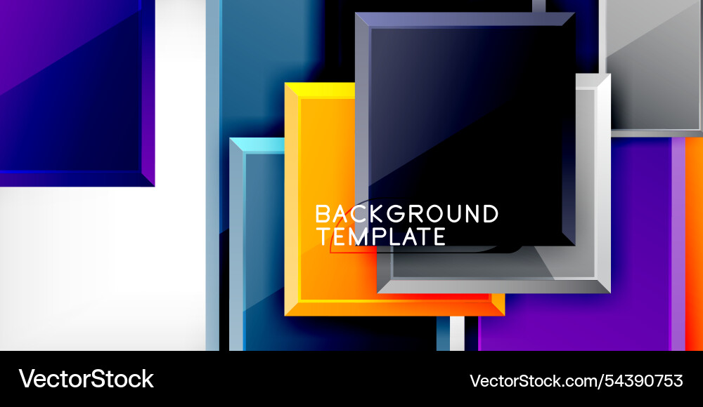 Square shape color abstract geometry Royalty Free Vector