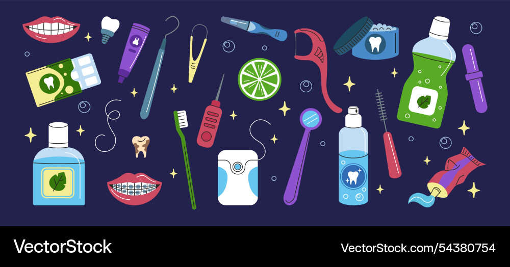 Dental icon toothpaste toothbrush Royalty Free Vector Image