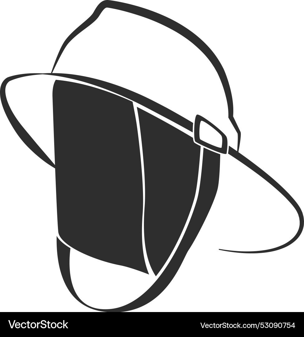 Firefighter helmet fire head protection black Vector Image