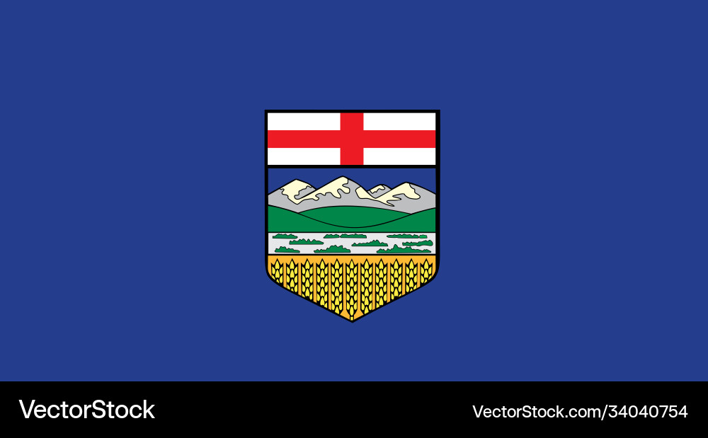 Flag alberta Royalty Free Vector Image - VectorStock