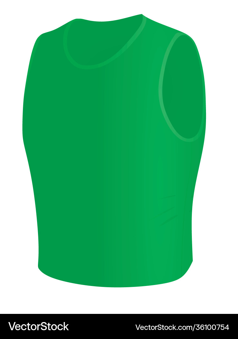 Green tight vest Royalty Free Vector Image - VectorStock