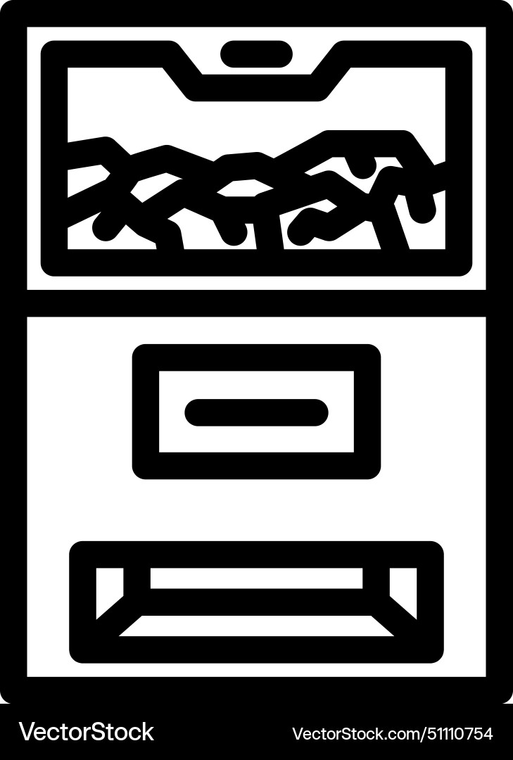 Ice maker restaurant equipment line icon Vector Image