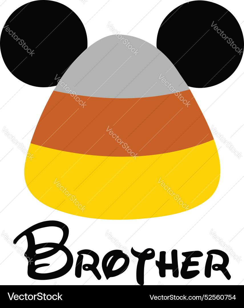 Mickey brother halloween Royalty Free Vector Image