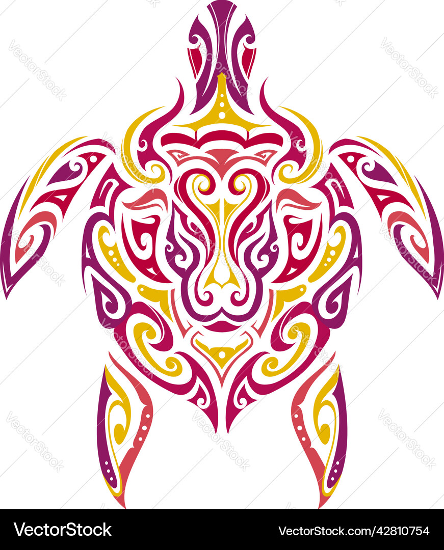 Turtle tribal style Royalty Free Vector Image - VectorStock