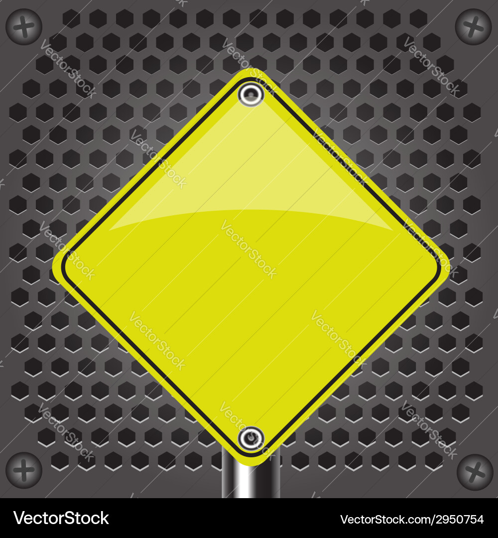 Yellow sign Royalty Free Vector Image - VectorStock