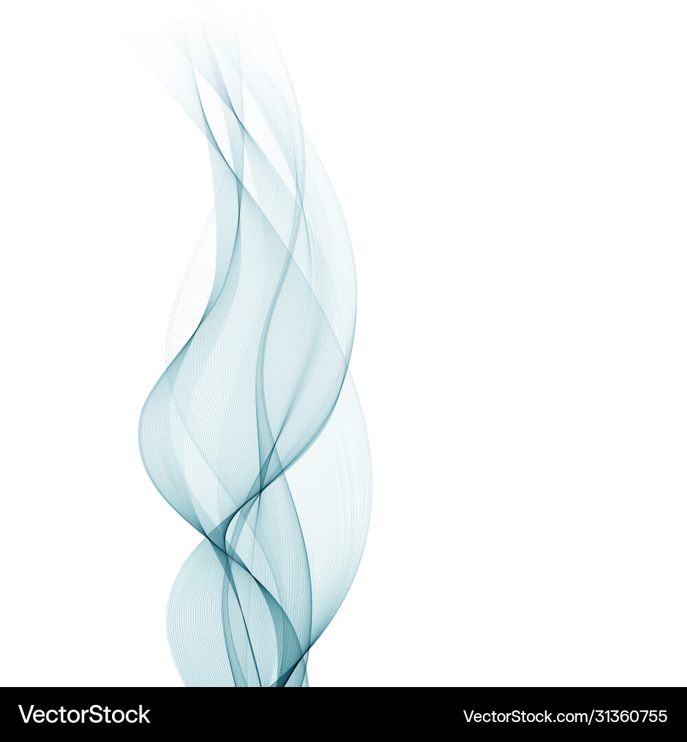 Blue vertical abstract transparent wave stream Vector Image