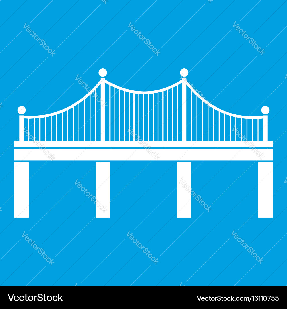 Bridge icon white Royalty Free Vector Image - VectorStock