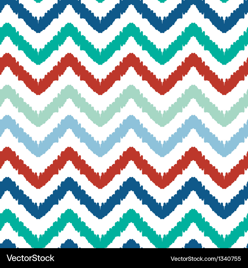 Colorful Ikat Chevron Pattern Royalty Free Vector Image