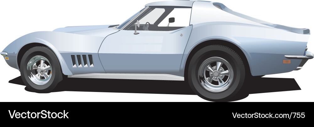 Corvette Royalty Free Vector Image - VectorStock