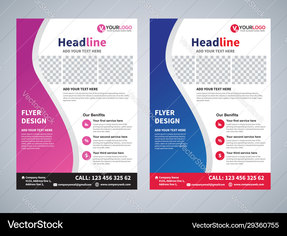 Flyer design template Royalty Free Vector Image