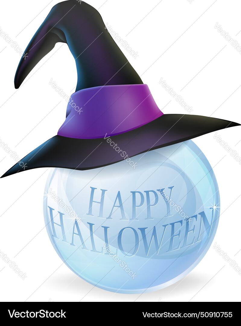 Halloween crystal ball Royalty Free Vector Image