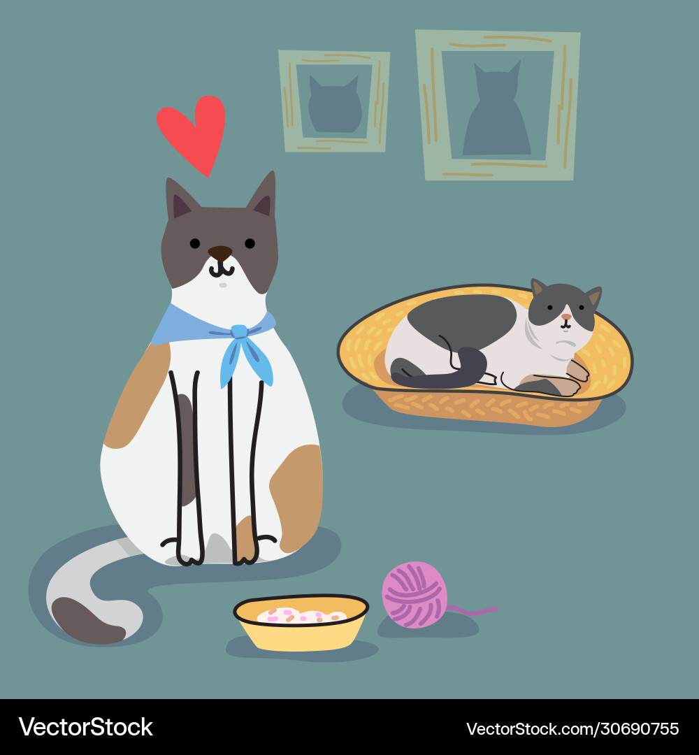 Happy cat Royalty Free Vector Image - VectorStock