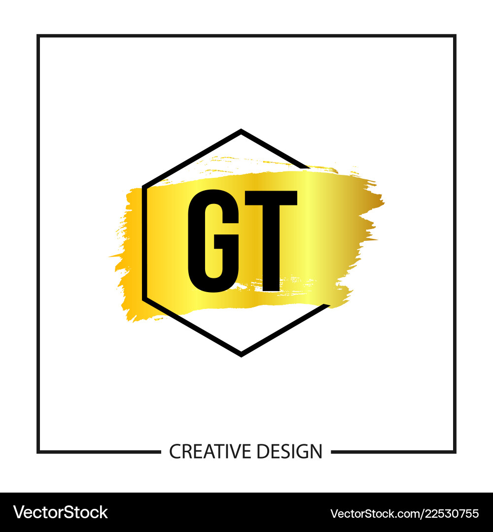 Initial letter gt logo template design Royalty Free Vector