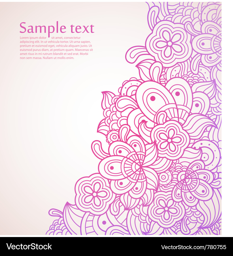 Intricate Floral Pattern Royalty Free Vector Image