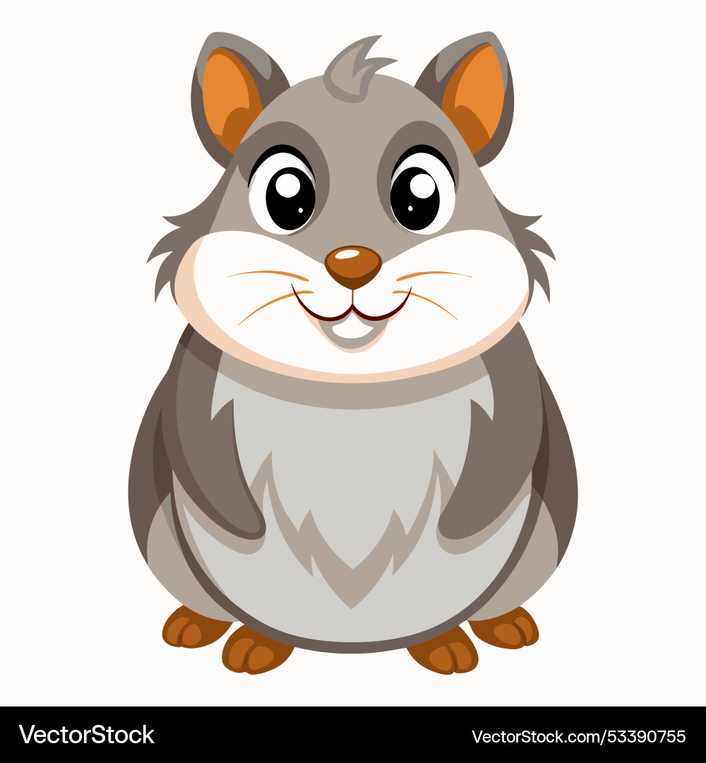 Print handsome hamster clipart art for use Vector Image