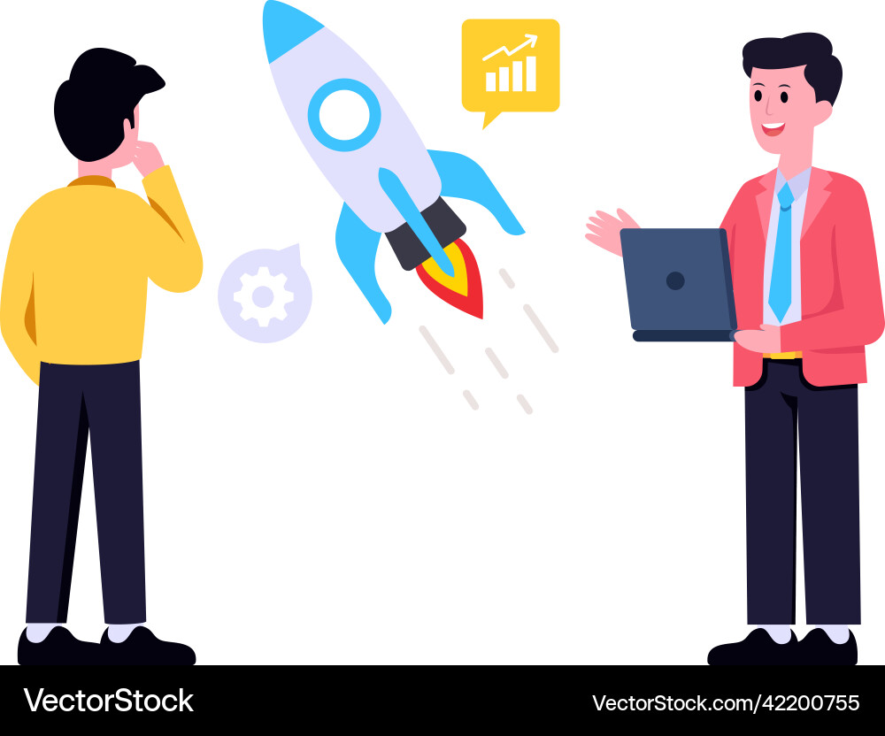 Project launch Royalty Free Vector Image - VectorStock