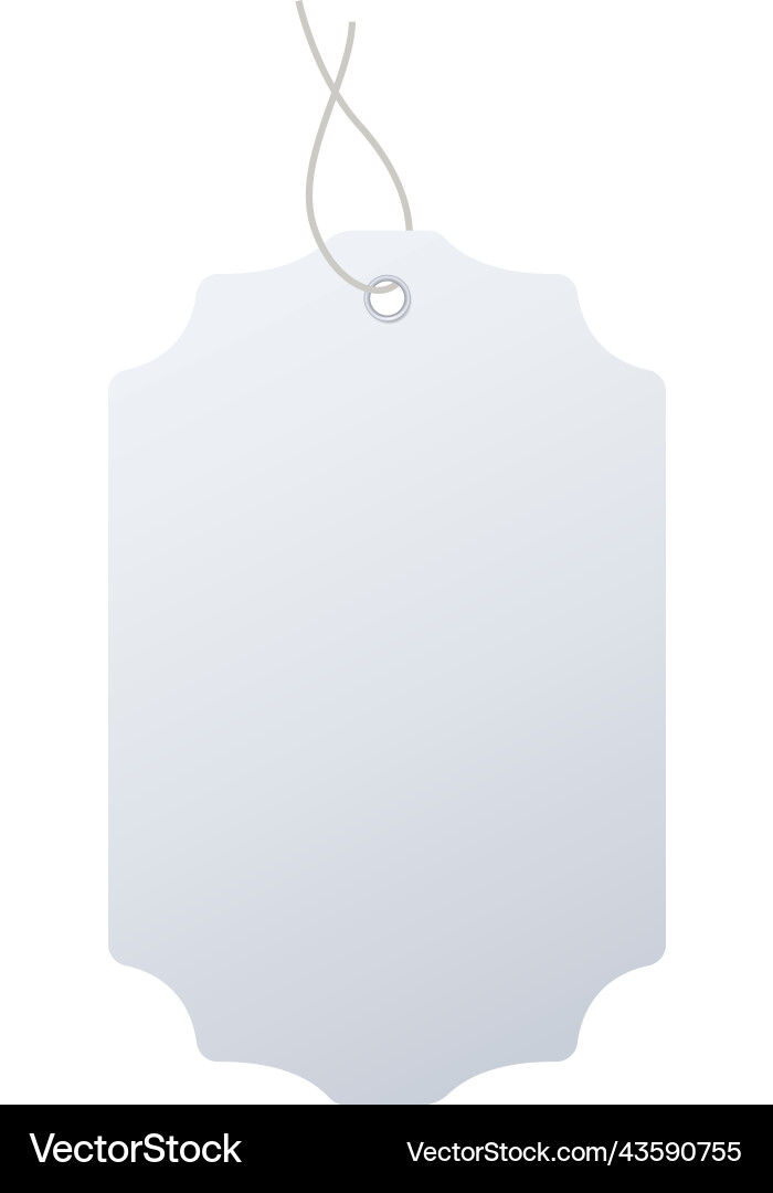 Promo price tag blank white store label Royalty Free Vector
