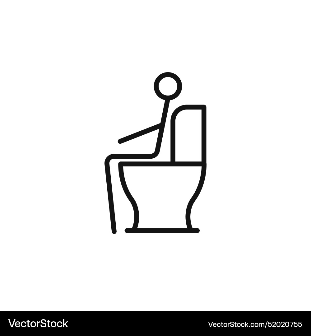 Rest room icon outline collection in black Vector Image
